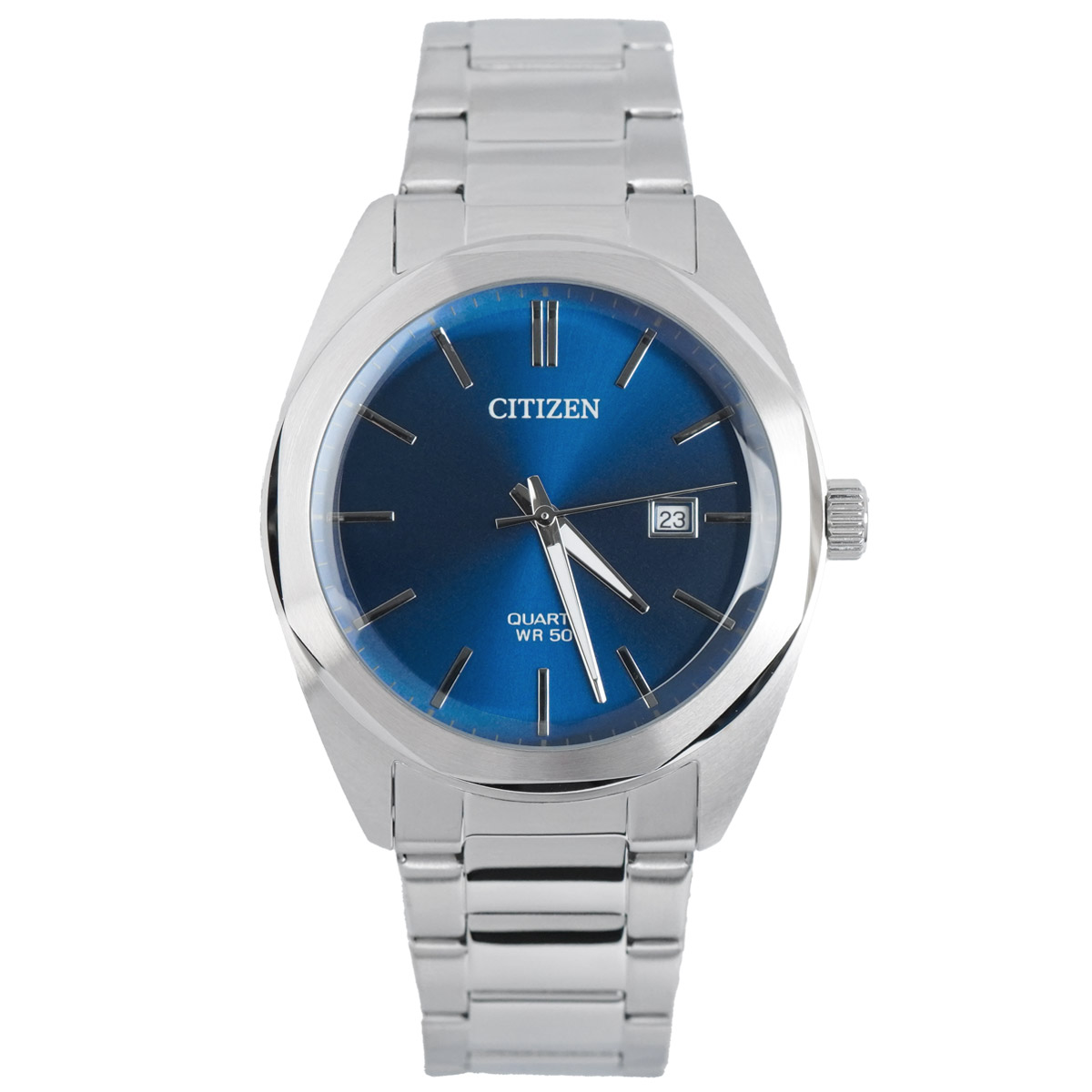 Đồng Hồ Nam Citizen Quartz BI5110-54L Thép Bạc Mặt Xanh Small Second ...